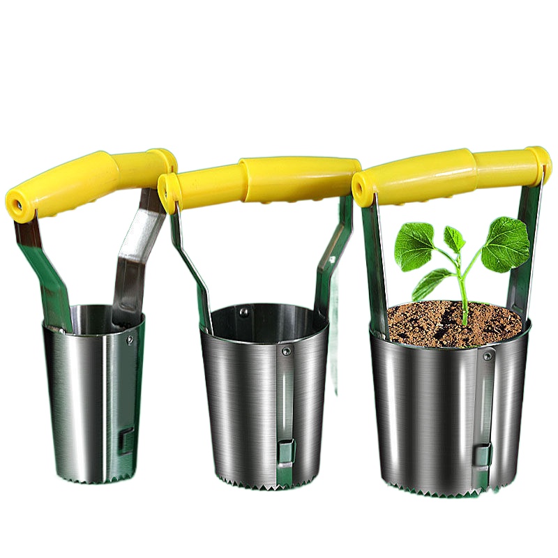 Thickened Stainless Steel Seedling Transplant Digging Hole Sowing Tool ...