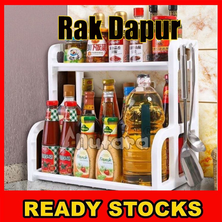 Rak Botol Bertingkat 2 Tier Kitchen Organizer Storage Rack Rak Dapur ...