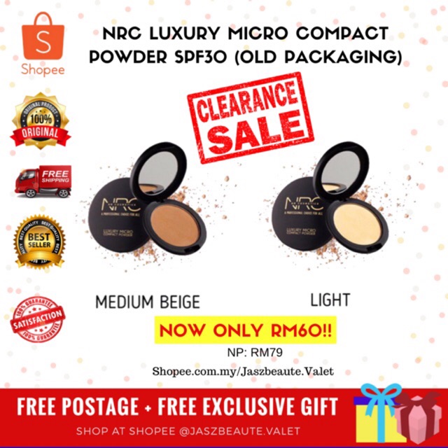[CLEARANCE SALE!!] NRC LUXURY MICRO COMPACT POWDER (OLD PACKAGING ...