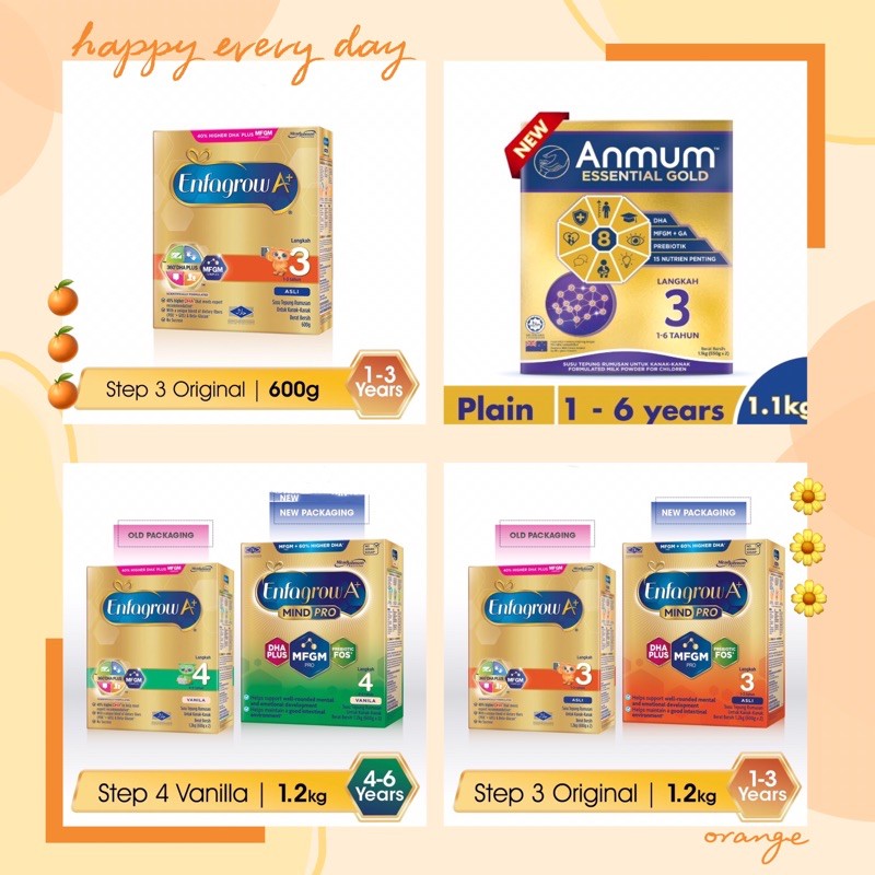 Enfagrow A+ step 3 original 600G x 2 = 1.2kg | Shopee Malaysia