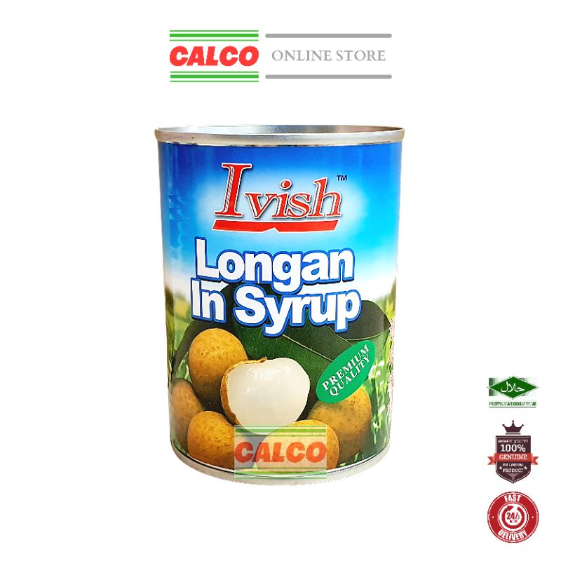 (565g) Ivish Longan In Syrup Canned Fruits Buah-Buahan Tin Halal ...