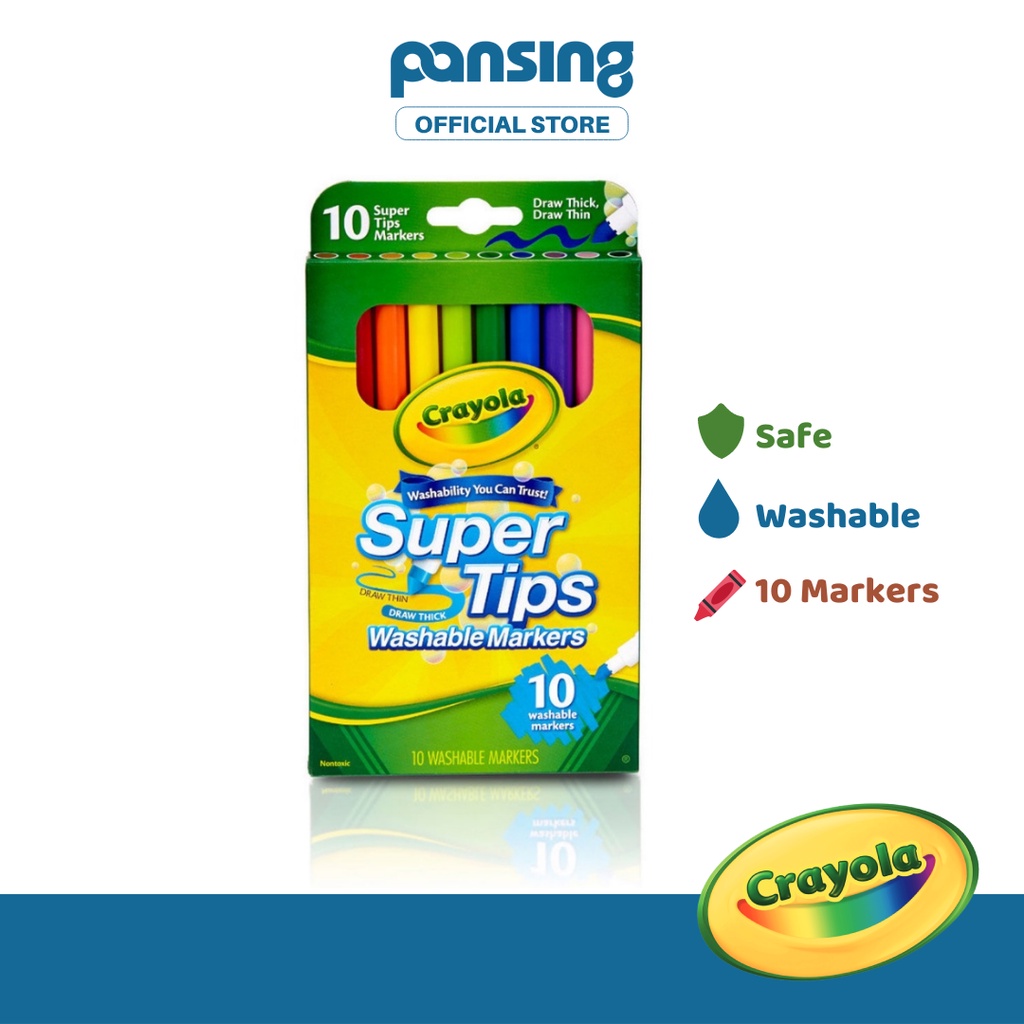 Crayola Supertips Markers (10 Count) | Shopee Malaysia