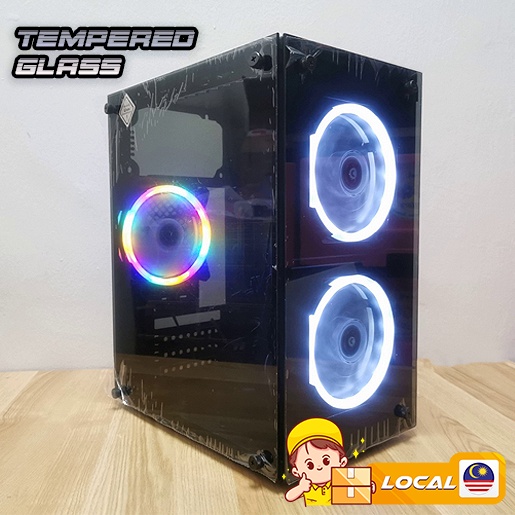 M-ATX Computer Case Tempered Glass Transparent Front Side Tempered ...