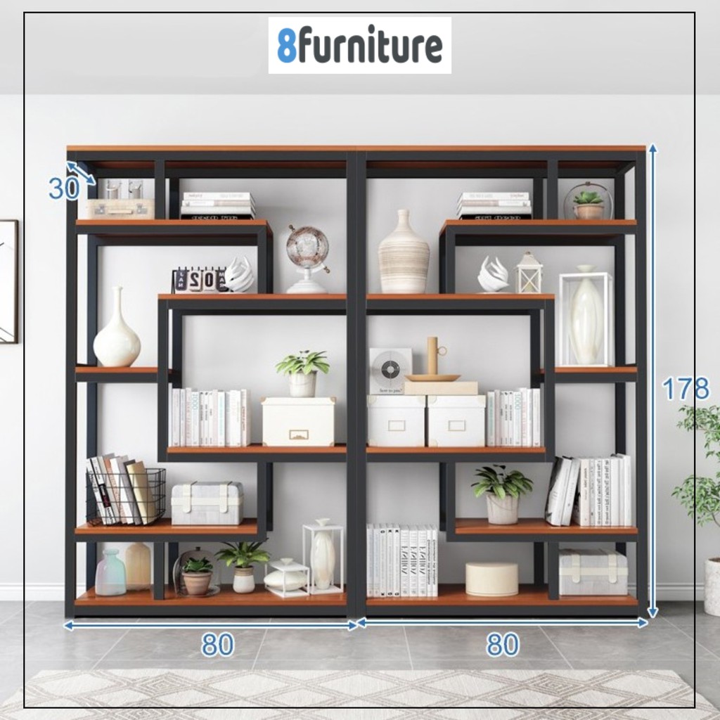 Metal Display Bookcase Bookshelf MDF Boards [8068] | Shopee Malaysia