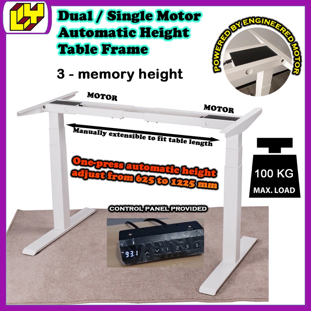 Electric Adjustable Height Table Frame Ergonomic Motorized Automatic ...