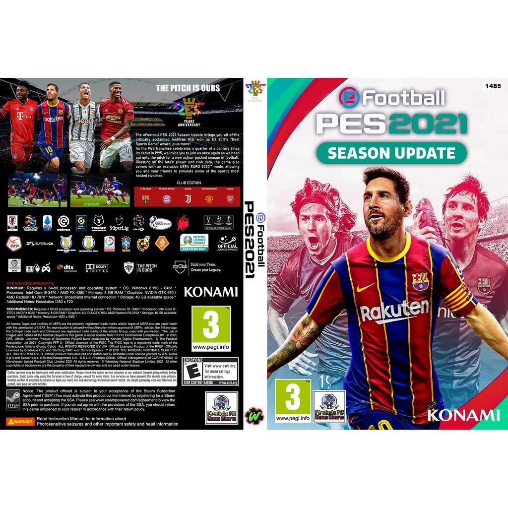 (PC DVD) eFootball PES 2021 Season Update | Shopee Malaysia