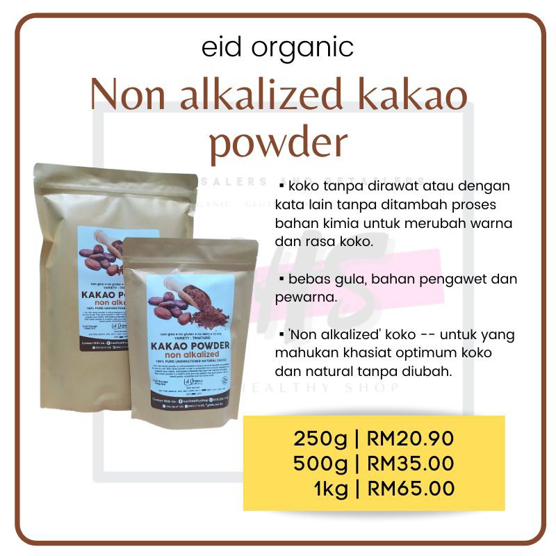 PURE CACAO POWDER (NON-ALKALIZE) | Shopee Malaysia