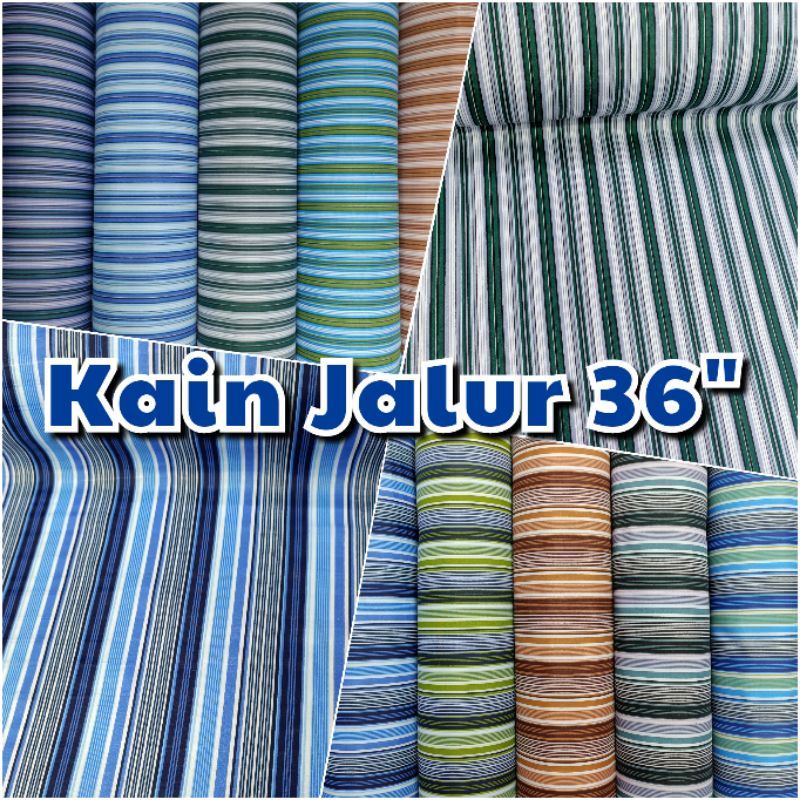 Kain Jalur Tetron Cotton Bidang 36" (Kain Sahaja) | Shopee Malaysia