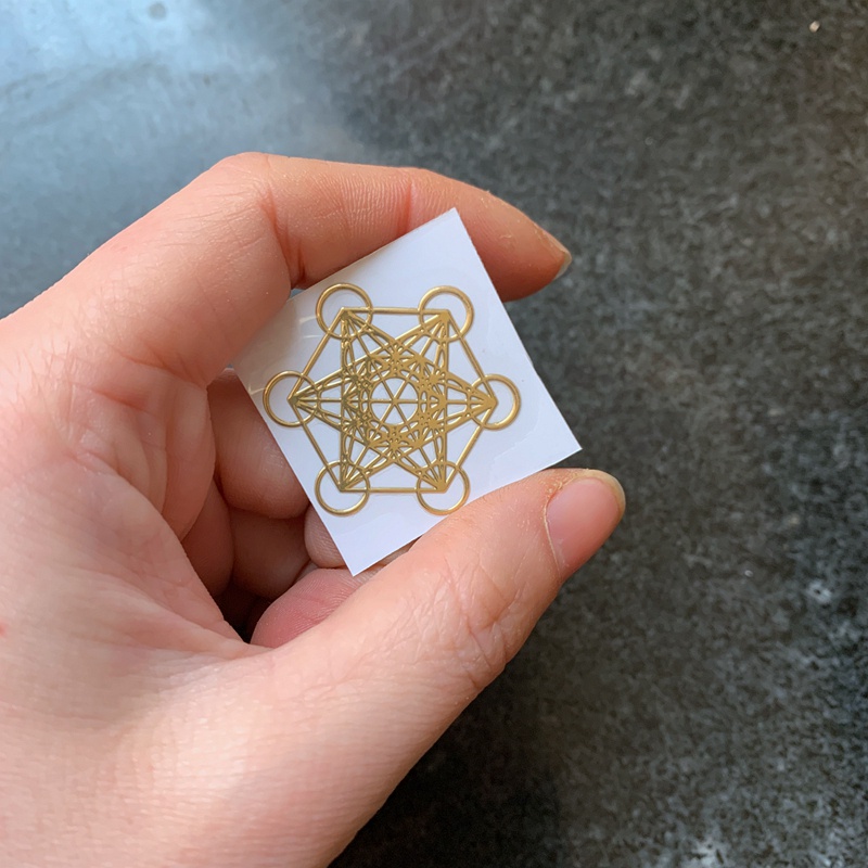 1pc Golden alloy copper sticker for home decoration book stickers ...