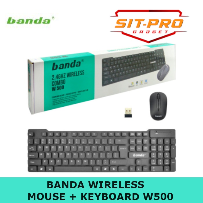 BANDA 2.4GHz wireless mouse and keyboard combo (W500) | Shopee Malaysia