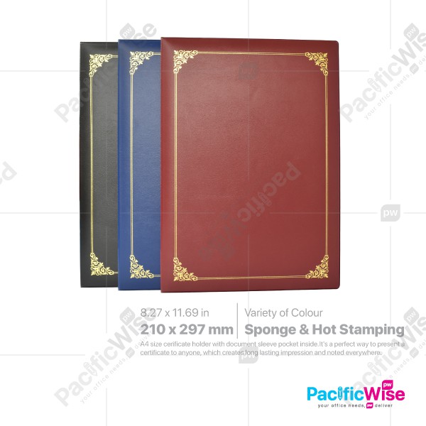 Certificate Holder PVC With Sponge&Hot Stamping/PVC Pemegang Perakuan ...