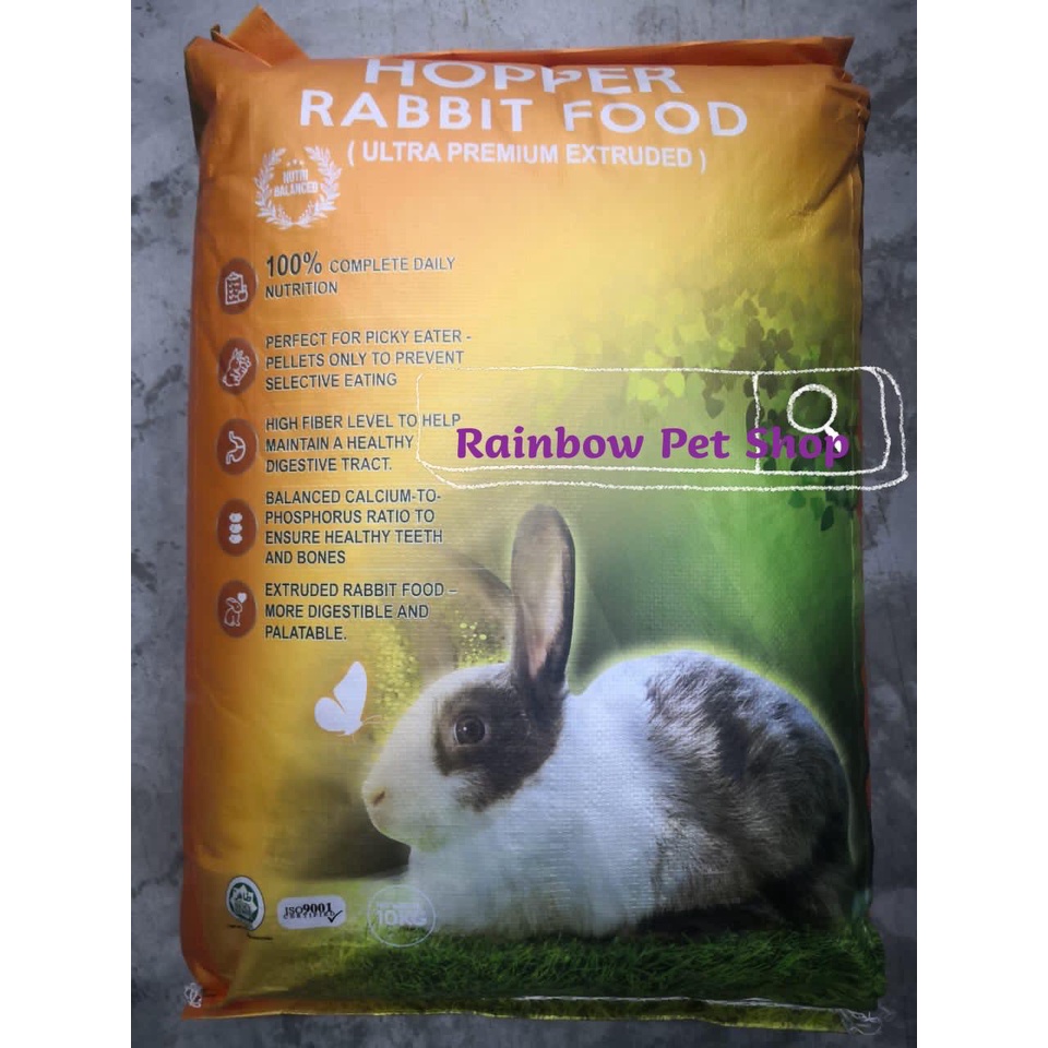 Hopper Rabbit & Hamster Food Utra Premium Extruded 10kg | Shopee Malaysia