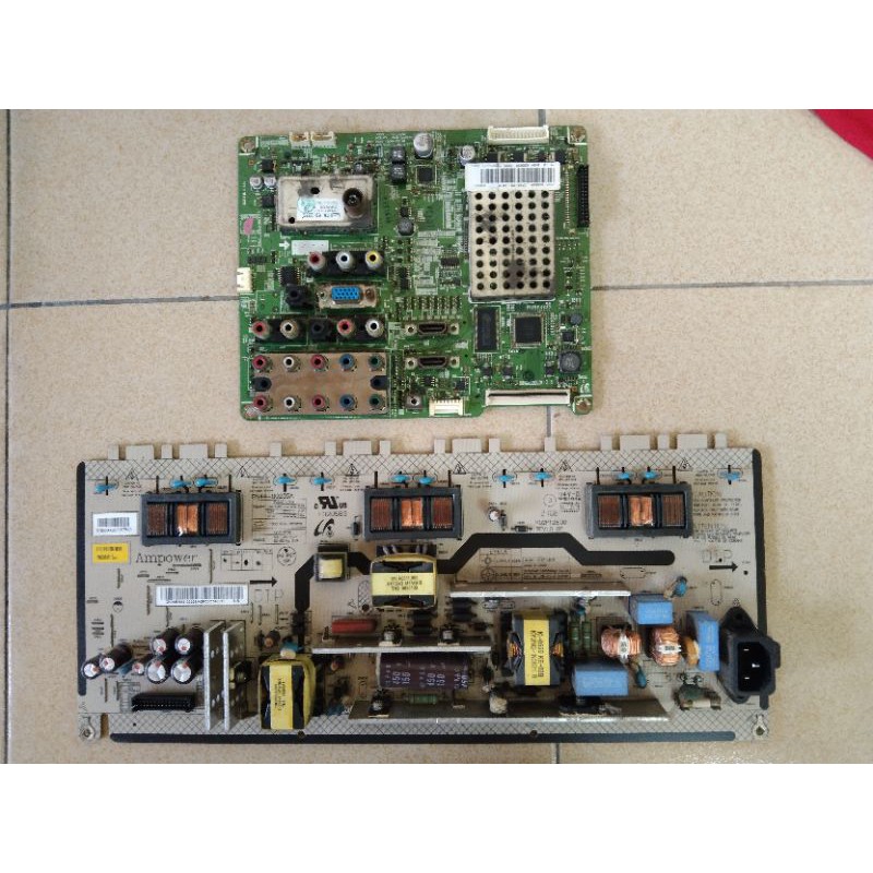 SAMSUNG LA32A330J1N (( SCREEN ROSAK )) POWER BOARD & MAIN BOARD FULL ...