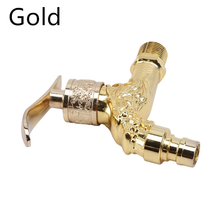 1/2" Pipe Universal Bathroom Antique Bronze Chinese Dragon Carved Water ...