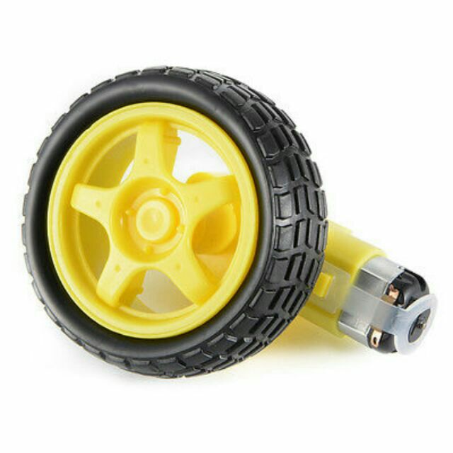 Smart Car Robot Plastic Tire Wheel with DC 3-6V Gear Motor for Arduino ...