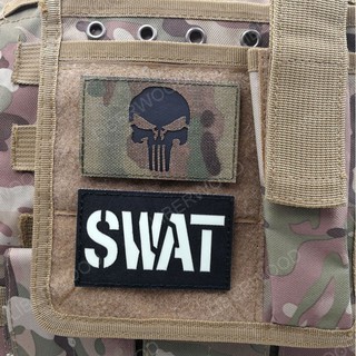 Laser Cut Callsign Army Tactical Police SWAT Punisher Patch Multicam ...