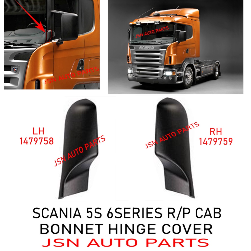 J10S18 BONNET HINGE COVER SCANIA 5S 6S SERIES R/P CAB LORRY TRUCK ...