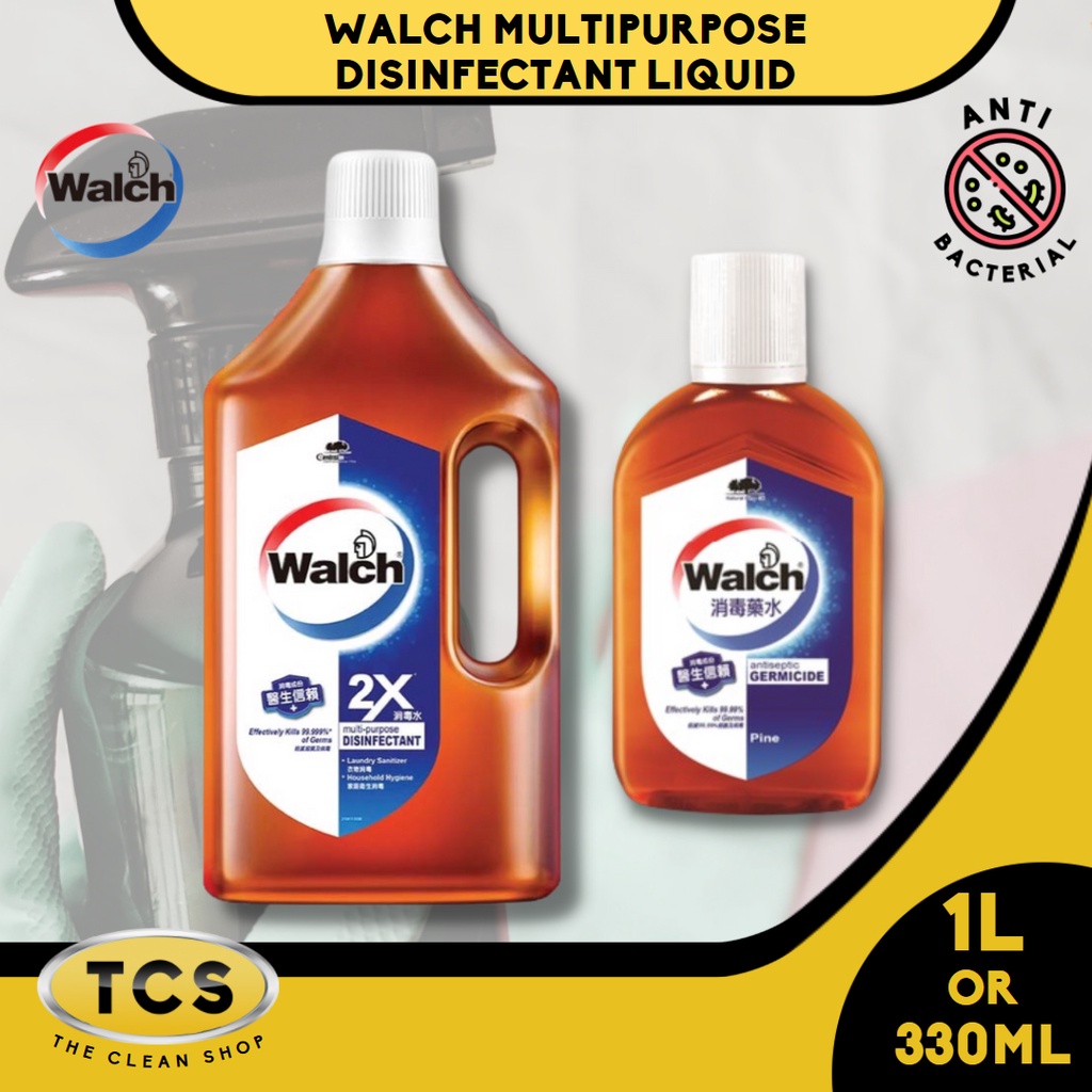 Walch Multi-Purpose Disinfectant Liquid (2X Strength) 330ml / 1L ...