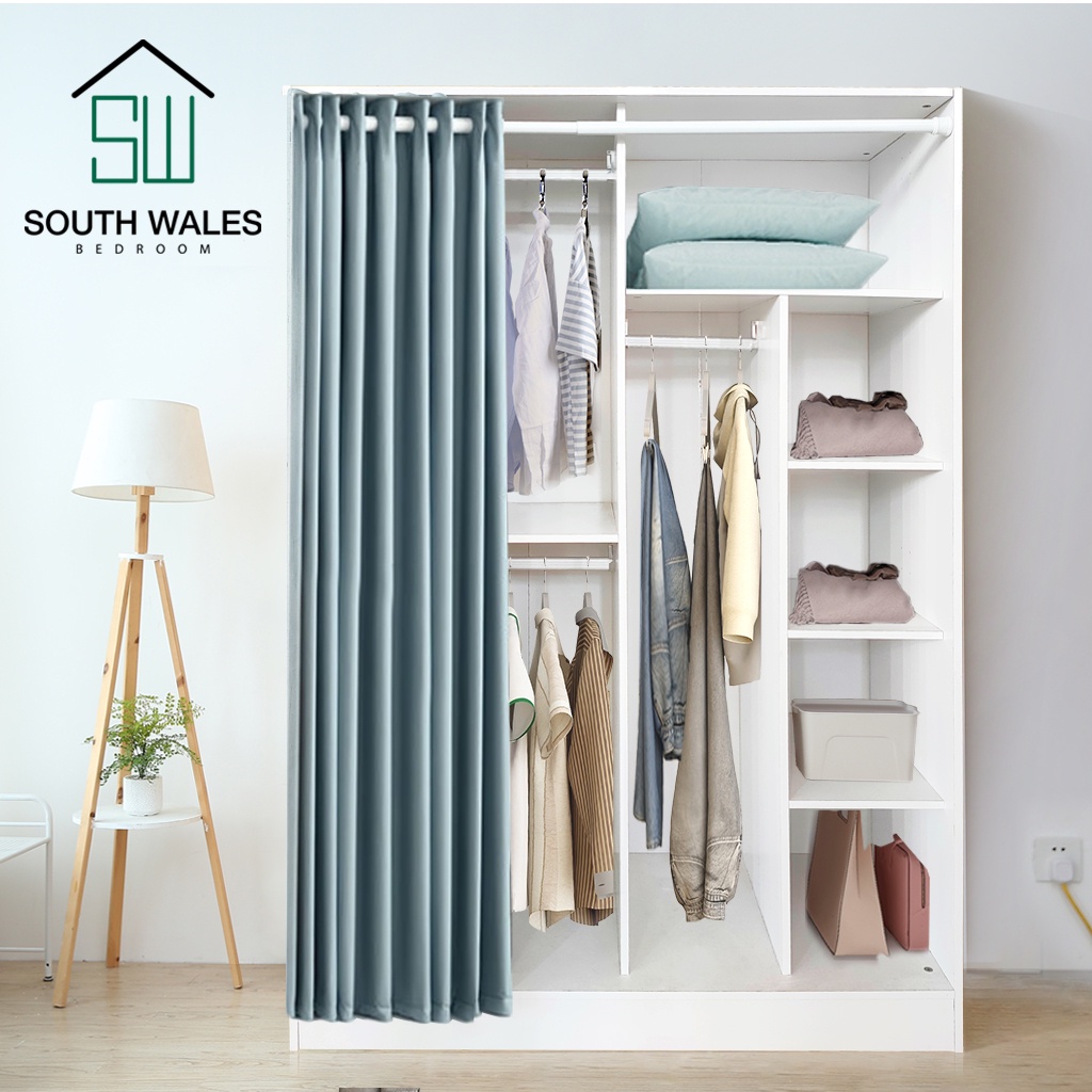 Simple wardrobe modern minimalist curtain wardrobe bedroom wardrobe ...