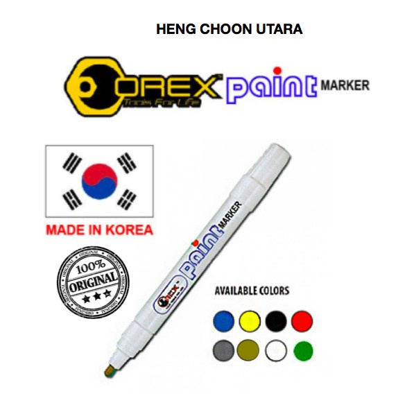 OREX PAINT MARKER MADE IN KOREA / 100% ORIGINAL (READY STOCK) | Shopee ...