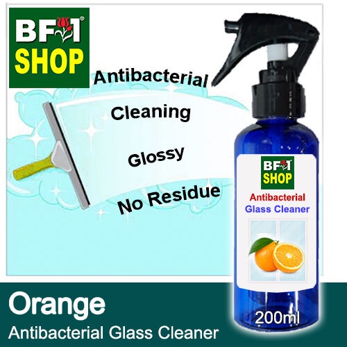 Antibacterial Glass Cleaner (AGC) - Orange - 200ml Cleaning Glossy No Residue | Shopee Malaysia