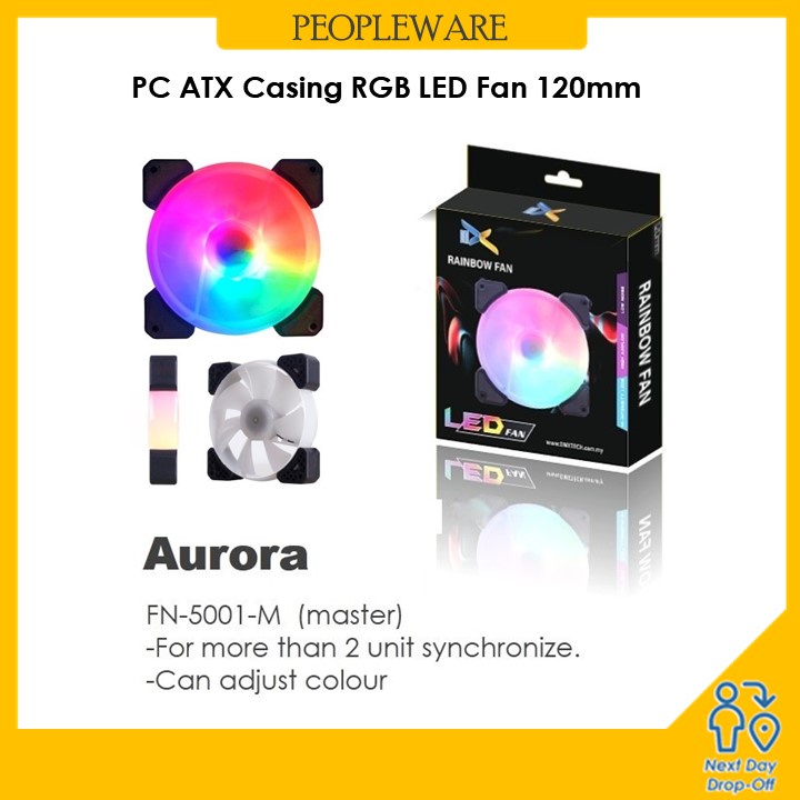 DMX PC ATX Casing RGB LED Fan 120mm | Shopee Malaysia