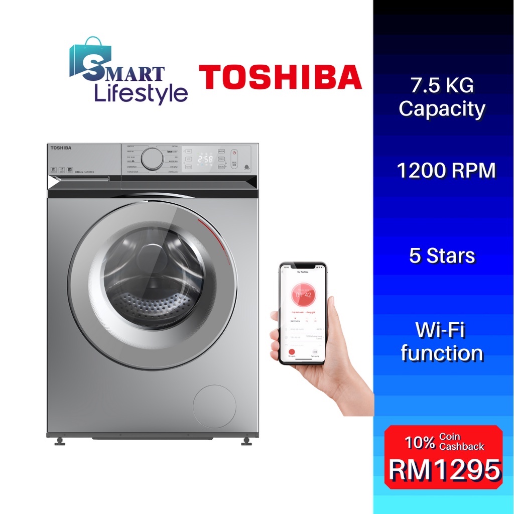 Toshiba WIFI Origin Inverter Front Load Washer TW-BL85A2M(SS)/ TW-BL95A4M(SS)/ TW-BL105A4M(SS ...