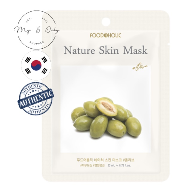 [READY STOCK MALAYSIA] FOODAHOLIC MASK SHEET - OLIVE - NATURE SKIN MASK ...