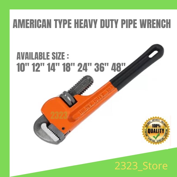 48" HEAVY DUTY ADJUSTABLE PIPE WRENCH PLUMBER SPANNER PLUMBING TOOLS ...