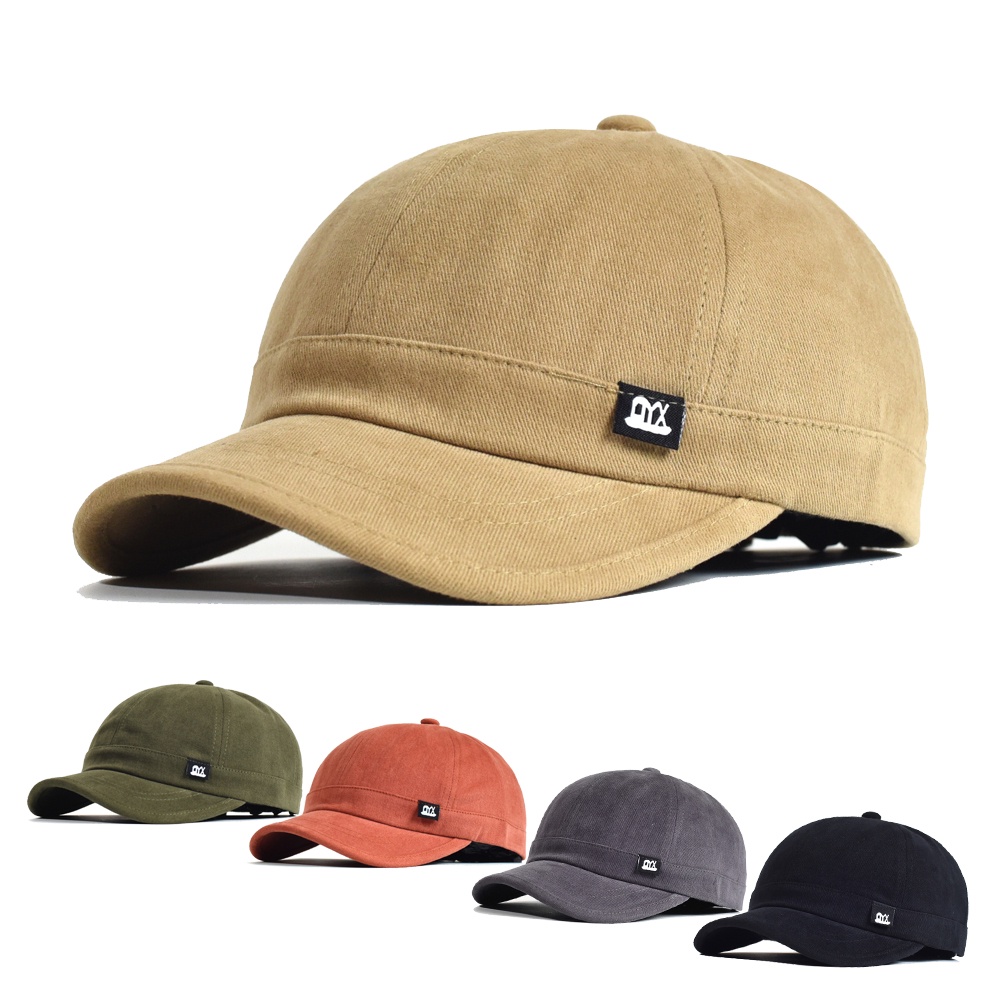 Vintage Short Brim Baseball Cap Cotton Men Women Soft Dad Hat ...