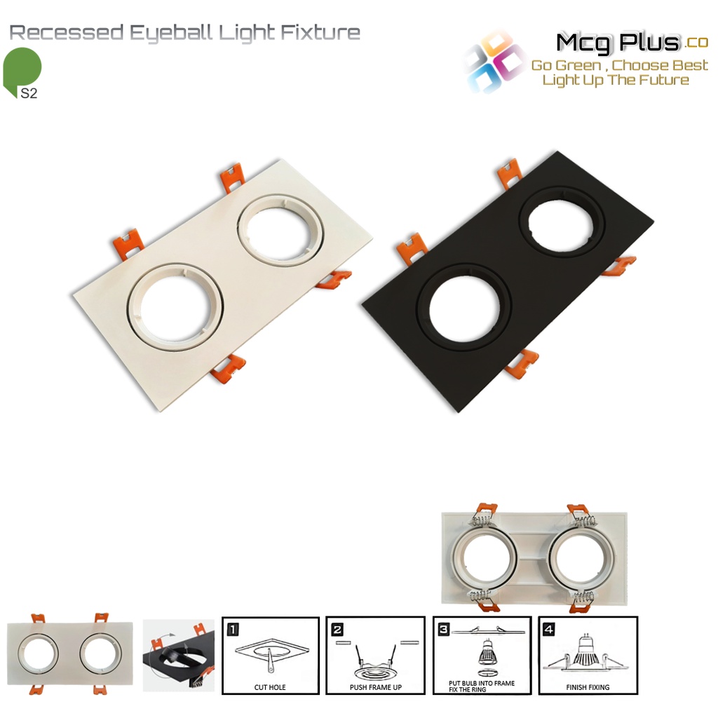 Lighting Fixtures & Eyeball Fitting Black / White Eyeball Casing ...