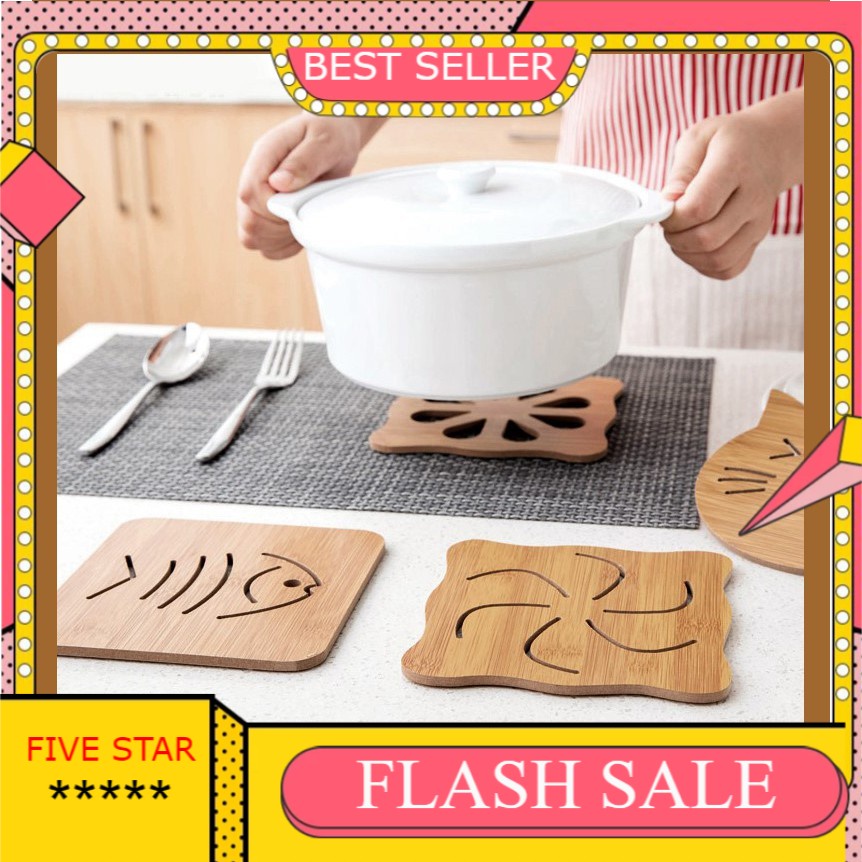 Wooden table mat, wooden coaster, alas meja kayu, pelapis kayu | Shopee ...