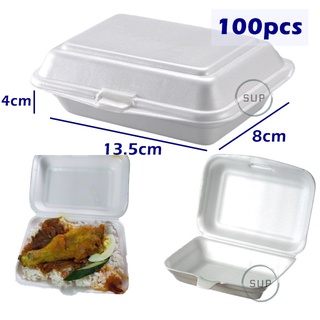 Polystyrene Medium Foam Lunch Box [ 100pcs± ] Polistrin - Polisterin ...