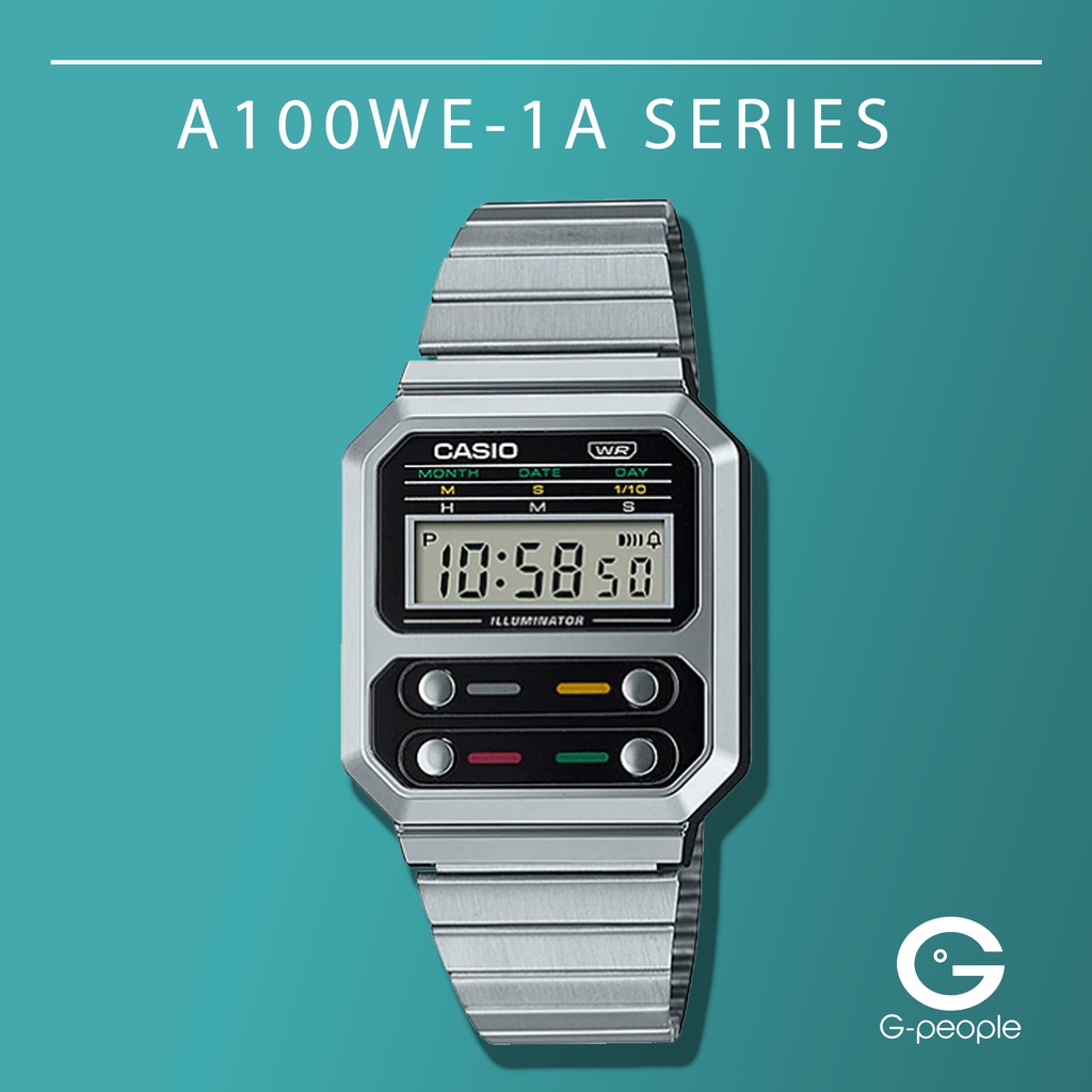 CASIO A100WE-1AV / A100WE-1A / A100WE VINTAGE YOUTH WATCH 100% ORIGINAL ...