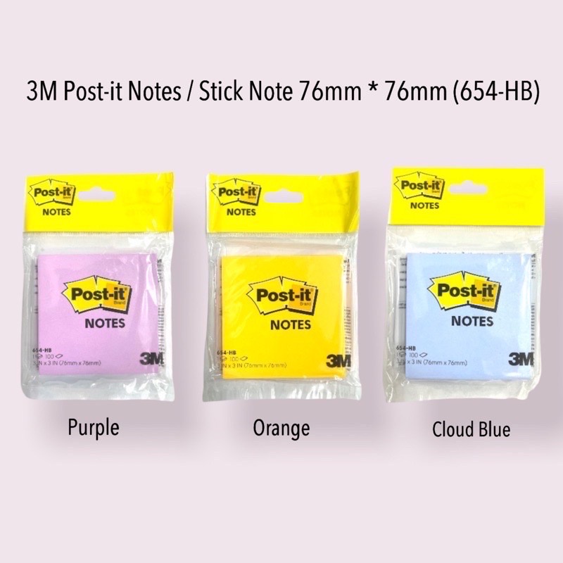 【Ready Stock】3M Post-it Notes / Stick Note 76mm * 76mm (654-HB ...