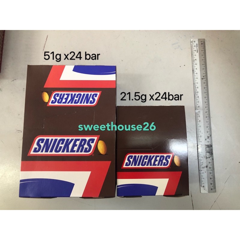 Snickers chocolate bar 21.5g x24 /51g x24 Mars chocolate bar | Shopee ...