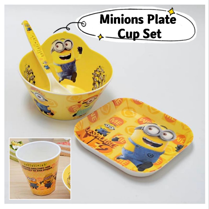 Minion Cup Plate Set Banana Despicable Me | Shopee Malaysia
