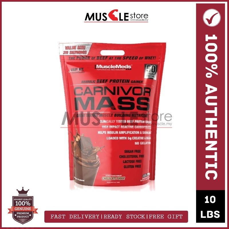 MuscleMeds Carnivor Mass Gain Bulking & Sizing, Susu Gym 10lbs | Shopee ...