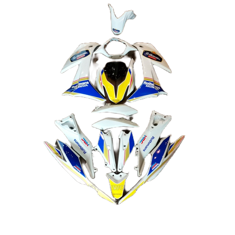 COVER SET HONDA RSX 150 ROTHMANS (7) WHITE COVERSET 100% ORIGINAL ...