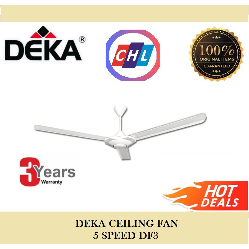DEKA CEILING FAN 5 SPEED DK3 - 3 YEARS WARRANTY BY DEKA MALAYSIA ...