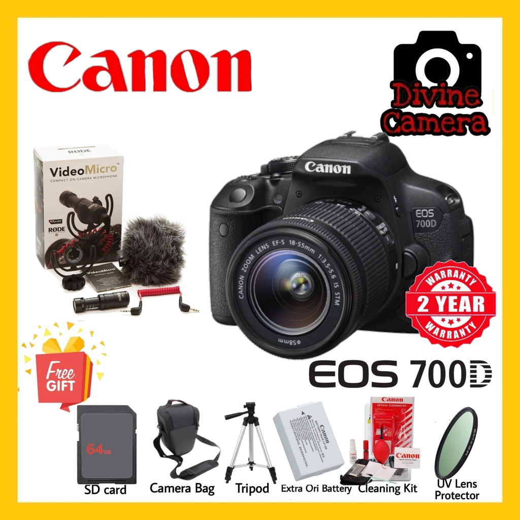 Canon EOS 700D EF-S 18-55mm Entry Level DSLR Camera | Shopee Malaysia