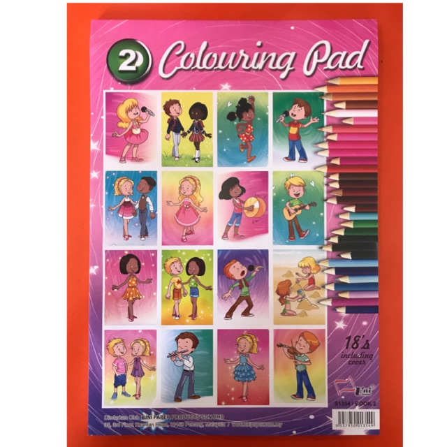 Uni S1354 Colouring Pad / Color pad / kertas lukisan /colouring book ...
