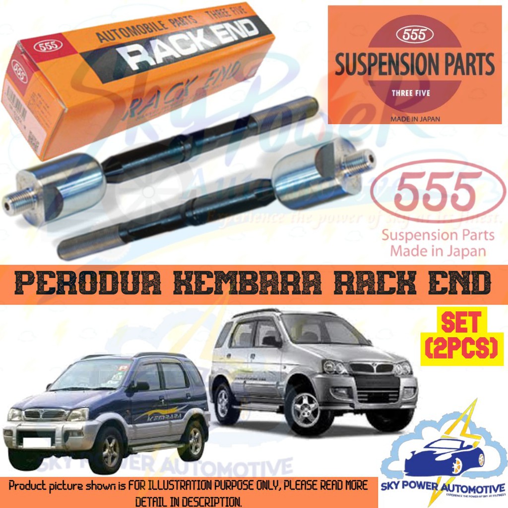 PERODUA KEMBARA 555 JAPAN BRAND STEERING RACK END (SET 2PCS) | Shopee ...