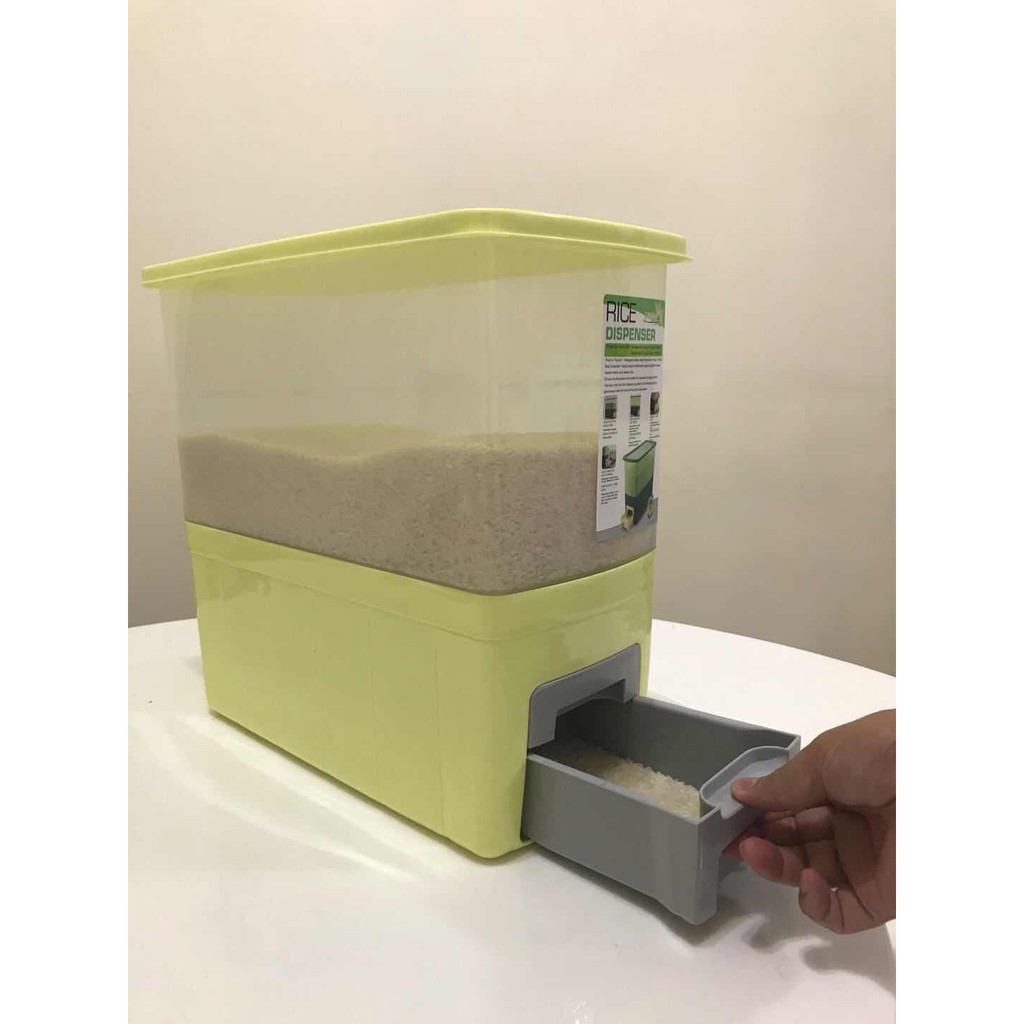 10KG Rice Storage Japanese Style Hygienic Rice Dispenser Rice Barrel ...