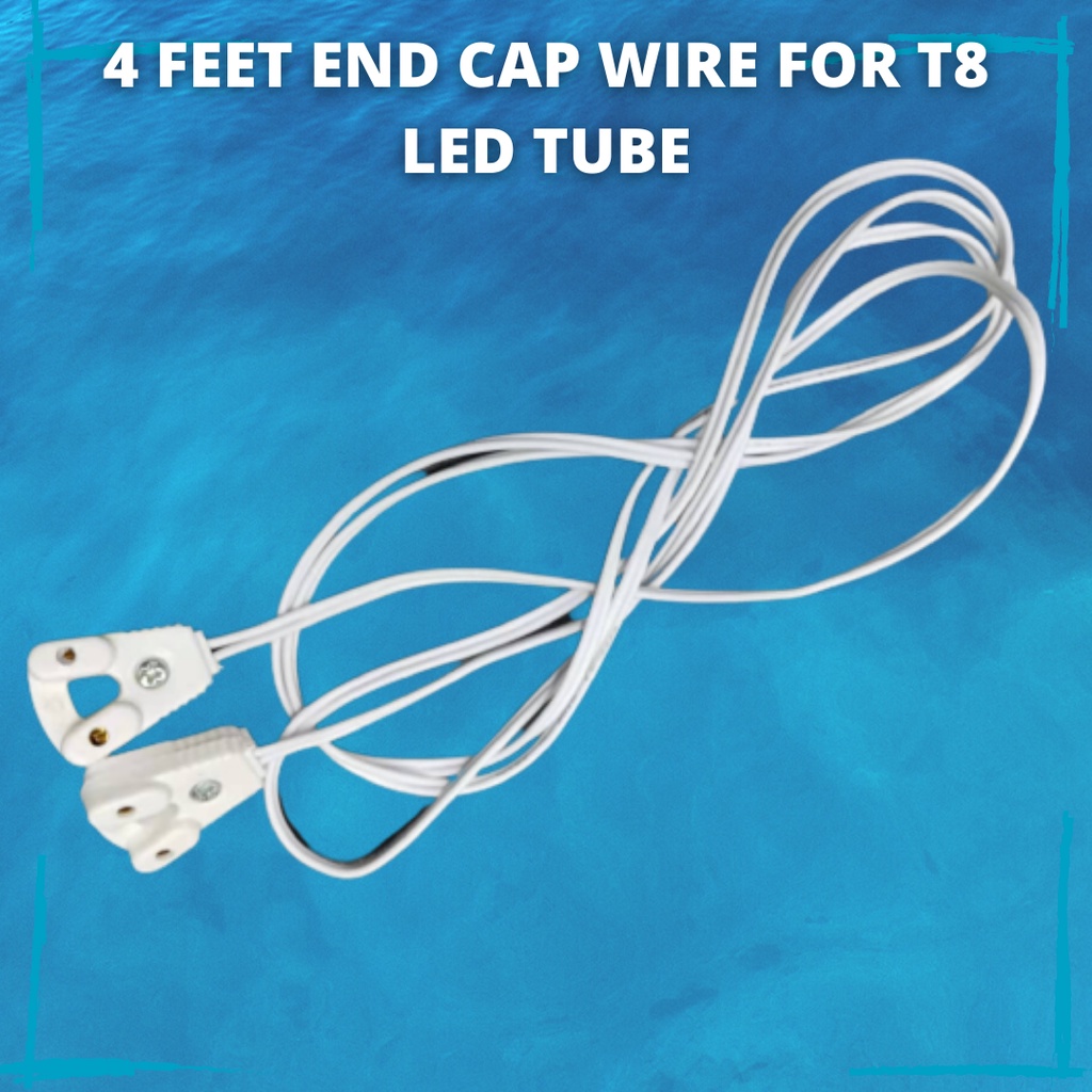 4 FEET END CAP WIRE ONLY FOR T8 LED TUBE / WAYER 4 KAKI UNTUK TUBE T8 ...