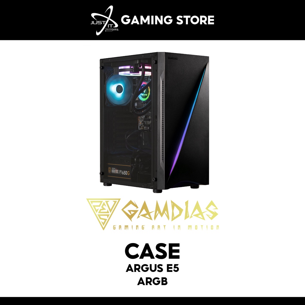 GAMDIAS CSA-G ARGUS E5 MICRO TOWER MATX RGB CASING BLACK | Shopee Malaysia