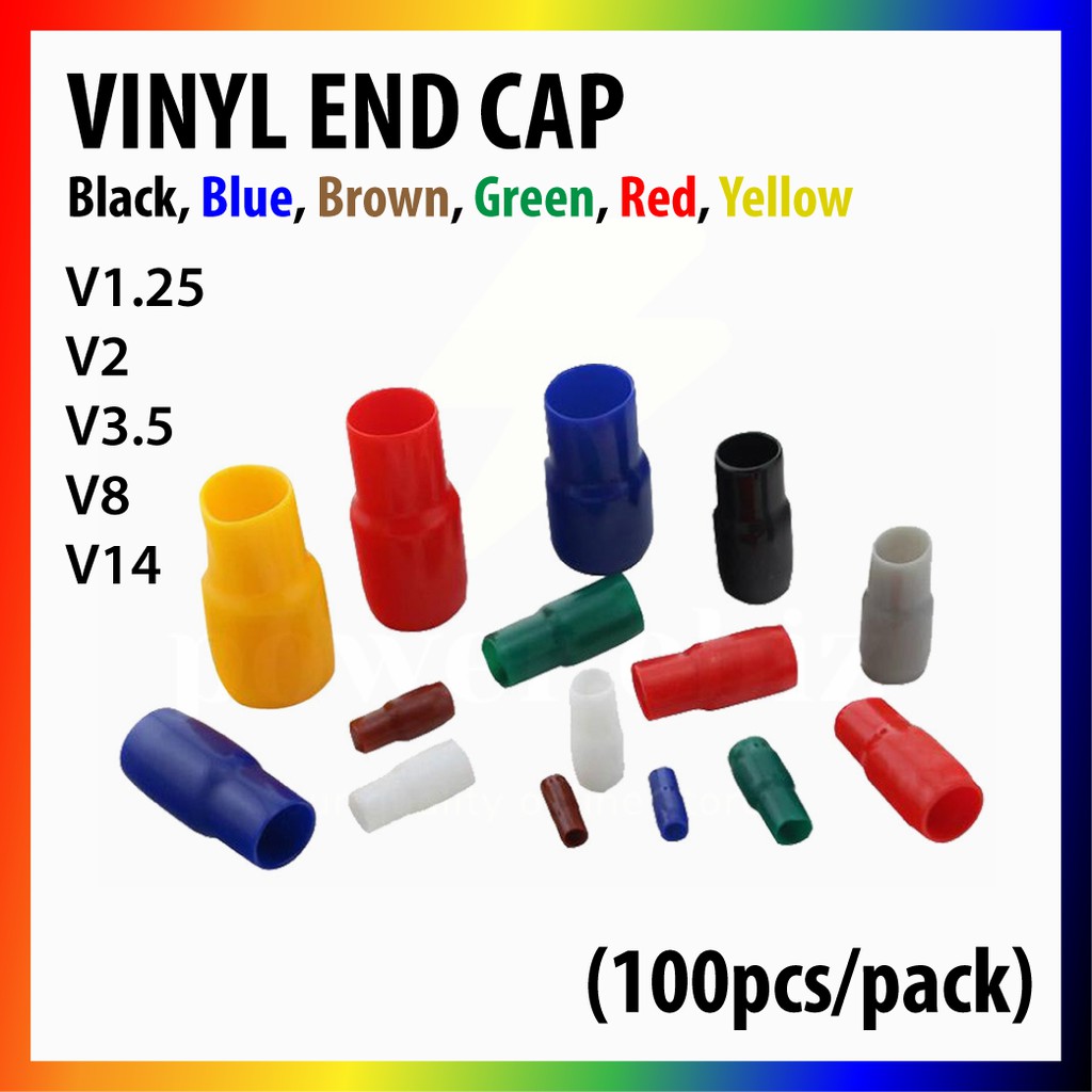 VINYL END CAP V1.25 / V2 / V3.5 / V8 / V14 (100PCS/PACK) | Shopee Malaysia