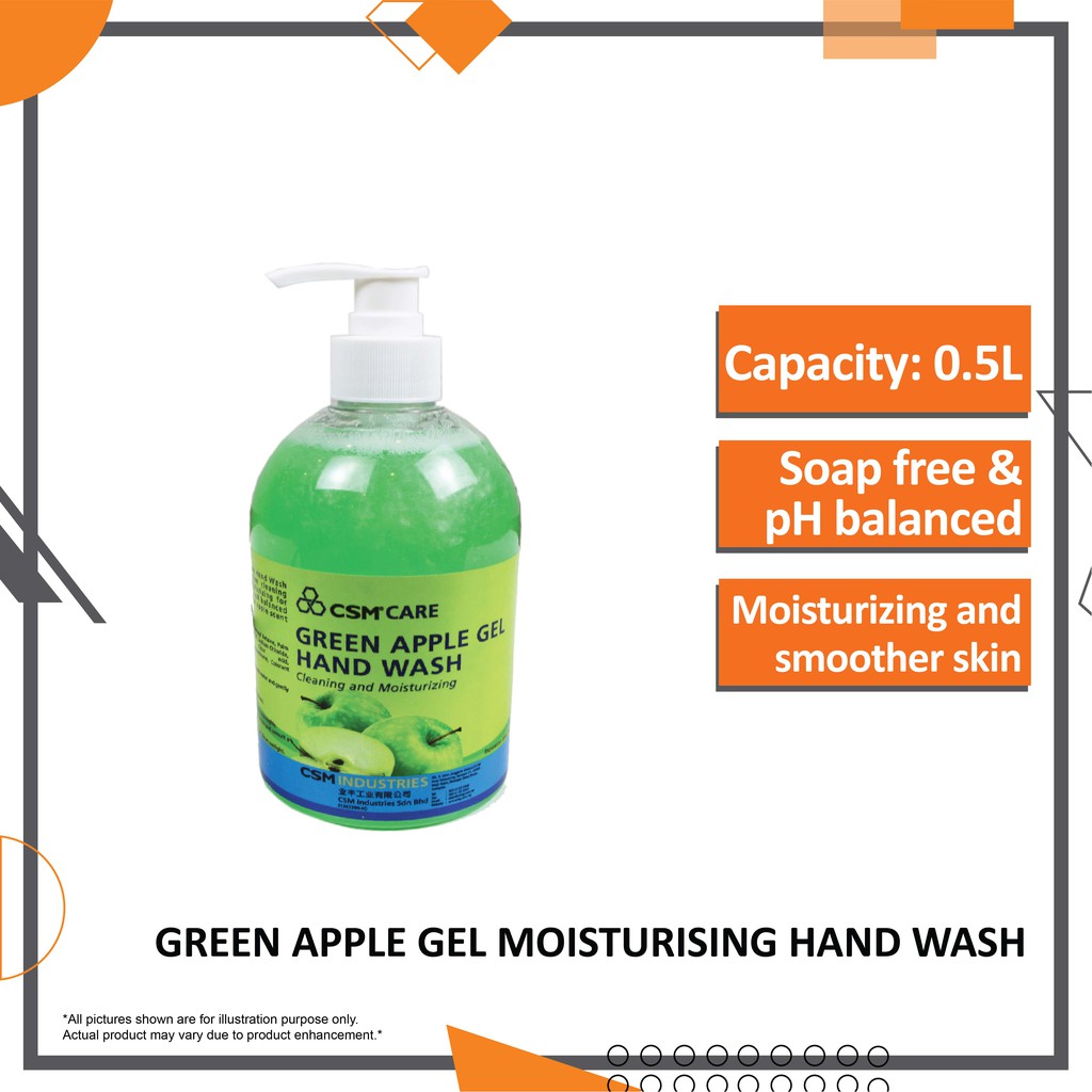 GREEN APPLE GEL MOISTURISING HAND WASH (500ml) | Shopee Malaysia
