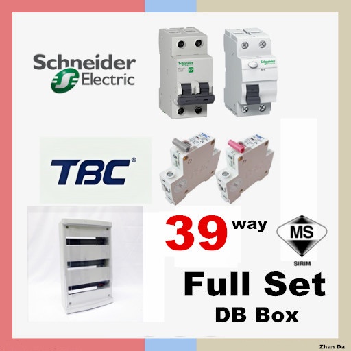 39 WAY - Schneider( Easy9 ) & TBC - DB Full Set (sirim) Signal Phase ...