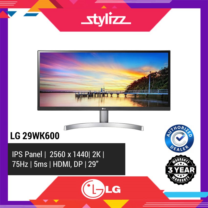 LG 29WK600-W 29" UltraWide Full HD IPS LED Monitor | Shopee Malaysia